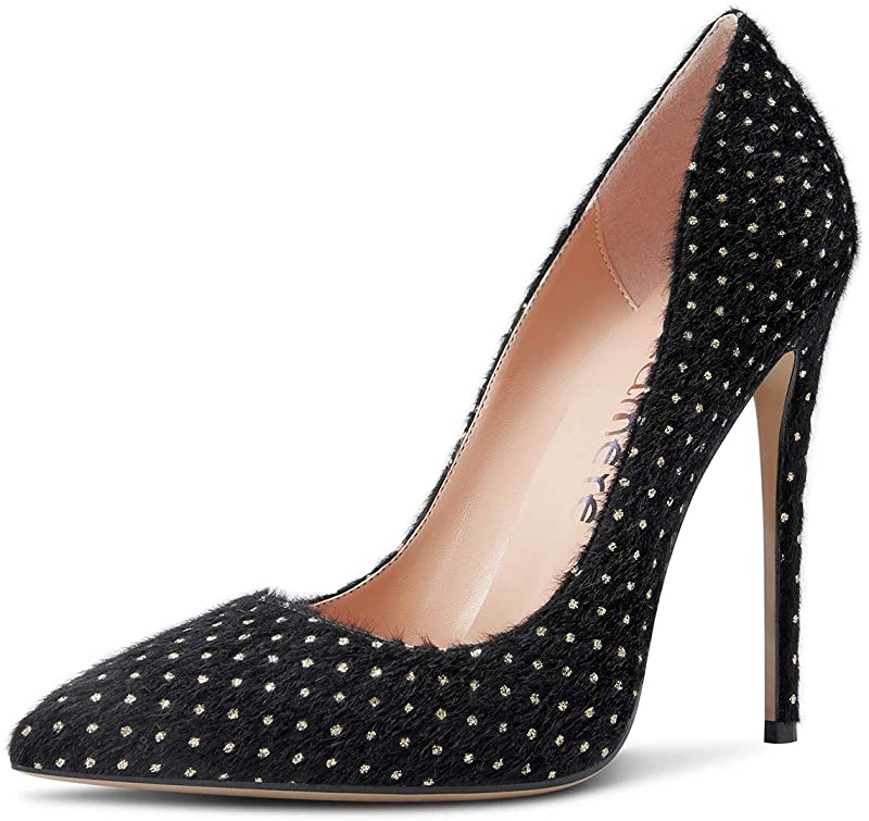 please COD CASTAMERE Womens Sky High Heels Basic Pumps Pointed Toe ...