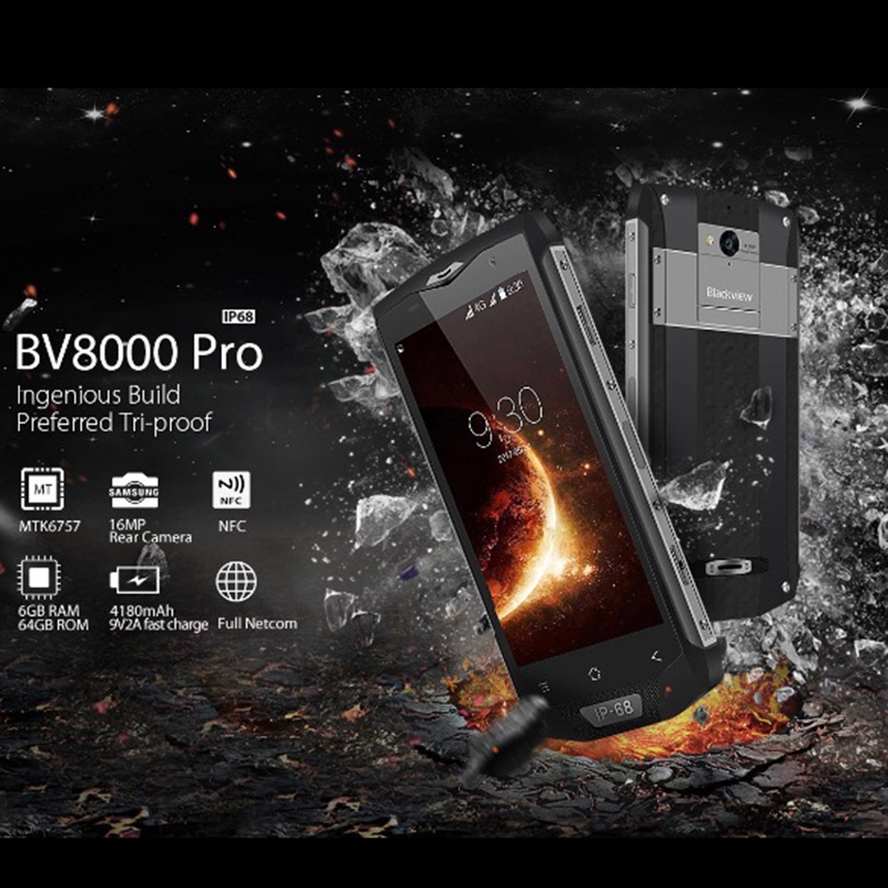 Blackview BV8000 Pro 5inch FHD Waterproof MT6757 Octa-Core 6GB 64GB ...