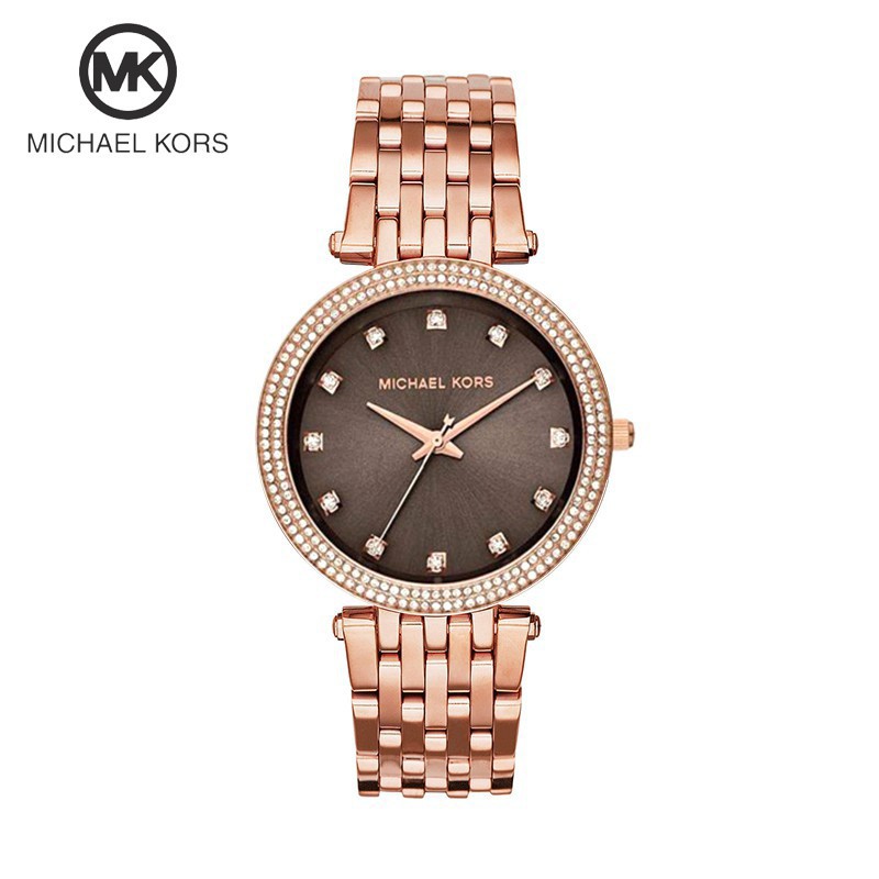 [Authentic] Michael Kors Darci Sable Blue Rose Gold Tone Pave Glitz ...