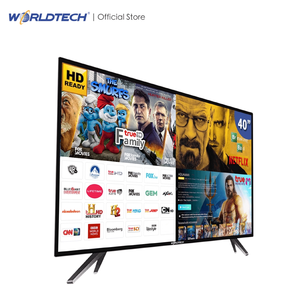 Worldtech 40 นิ้ว Digital LED TV ดิจิตอล ทีวี HD Ready แถม True ID BOX (มูลค่า 2490 บาท) กล่อง ...