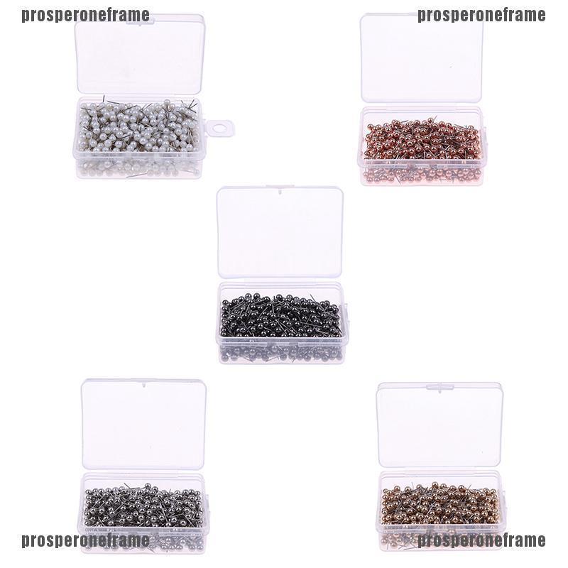 PRO400pcs Round Plastic Head Steel Push Pins Map Thumb Tacks Pin Office ...