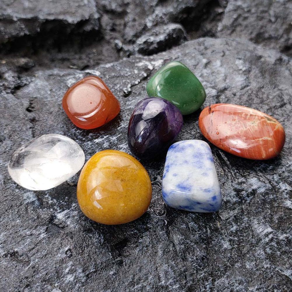 Chakra ชุดของขวัญหินขัด Chakra Amethyst Agate P2H6 M2G7 H8R1 V2W8 หยก ...