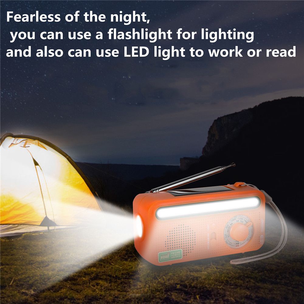 Portable Solar Panel Hand Crank Radio USB Mobile Phone Charging Camping ...