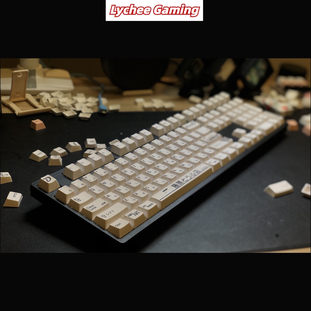 Lychee Initial D movie theme AE86 ปุ่มกดคีย์บอร์ด PBT rk860 Cherry High ...