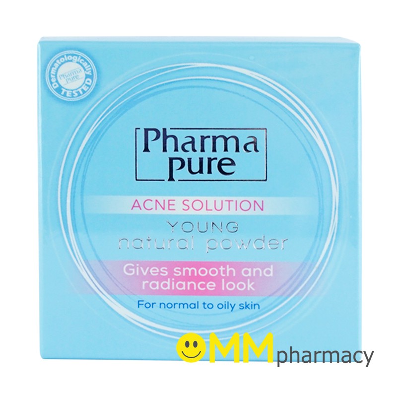 Pharma pure แป้งทาหน้า แอคเน่ โซลูชั่น ยัง เนเชอรัล พาวเดอร์ 11.5 กรัม ...