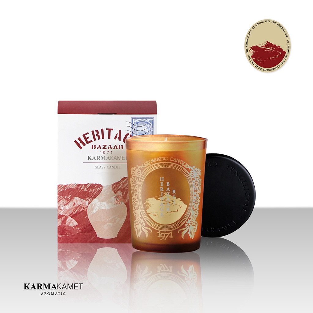 KARMAKAMET Aromatic Glass Candle Heritage Bazaars คามาคาเมต เทียนหอม ...