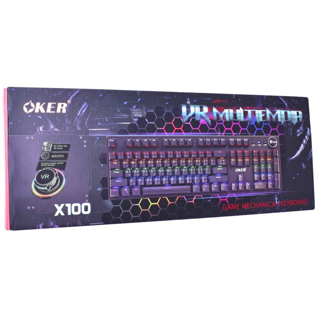 OKER X100 Mechanical Gaming Keyboard คีย์บอร์ดเกมมิ่ง ปุ่มแมคคานิคอล ...