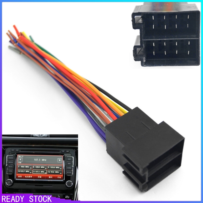 Universal Male ISO Radio Wire Wiring Harness อะแดปเตอร์เชื่อมต่อสำหรับ ...