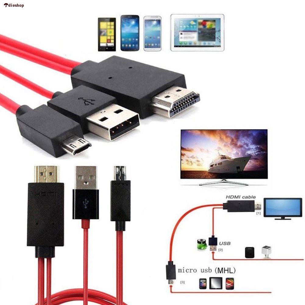 ส่งฟรี 1080P HDTV MHL Adapter Micro USB To HDMI Cable for Android ...