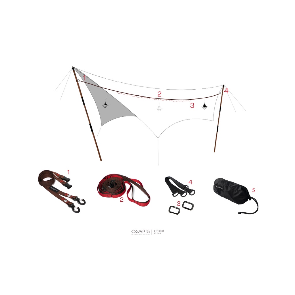 CAMP15 Daisy Chain สายเดชี่ เชน สายแขวนอเนกประสงค์ - camp15outdoor ...