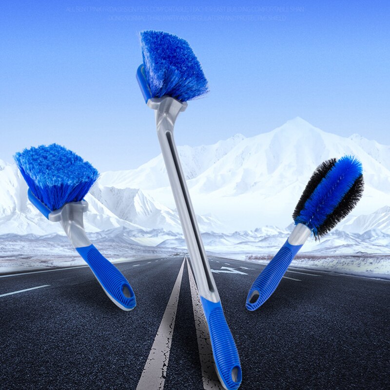 3Pcs/set Car Wash wheel Hub Brush Long Handle Car Tire Cleaning Brush ...
