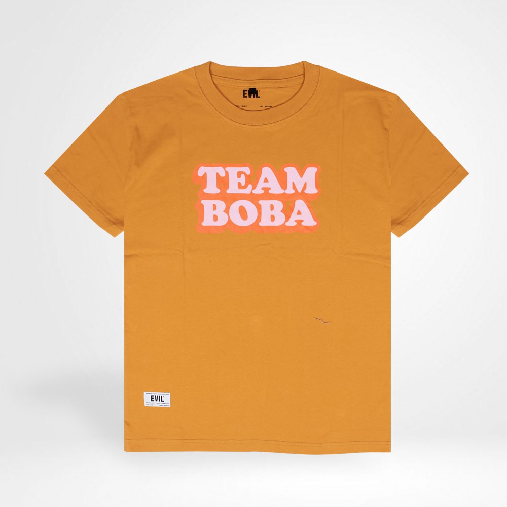 เสื้อยืด Evil X Boba - สีเหลืองเข้ม Boba Team - evilfact.th - ThaiPick