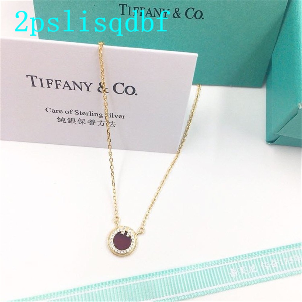 Tiffanyสร้อยคอโมราคู่เล็ก ทั้งตัวเงินแท้ 925 TOP 66 - 2pslisqdbf - ThaiPick