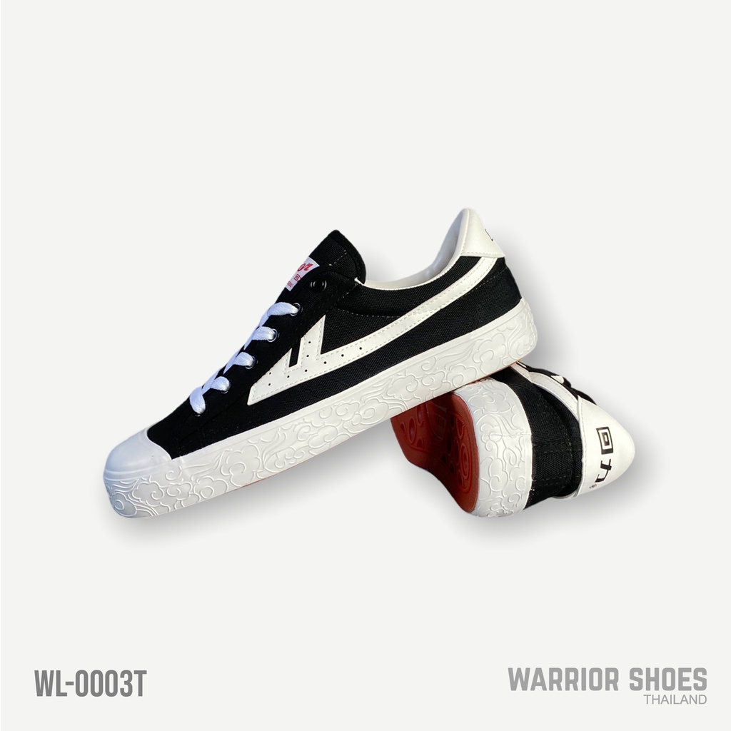 Warrior shoes รองเท้าผ้าใบ รุ่น WL-0003T สี Black White - warrior_shoes ...