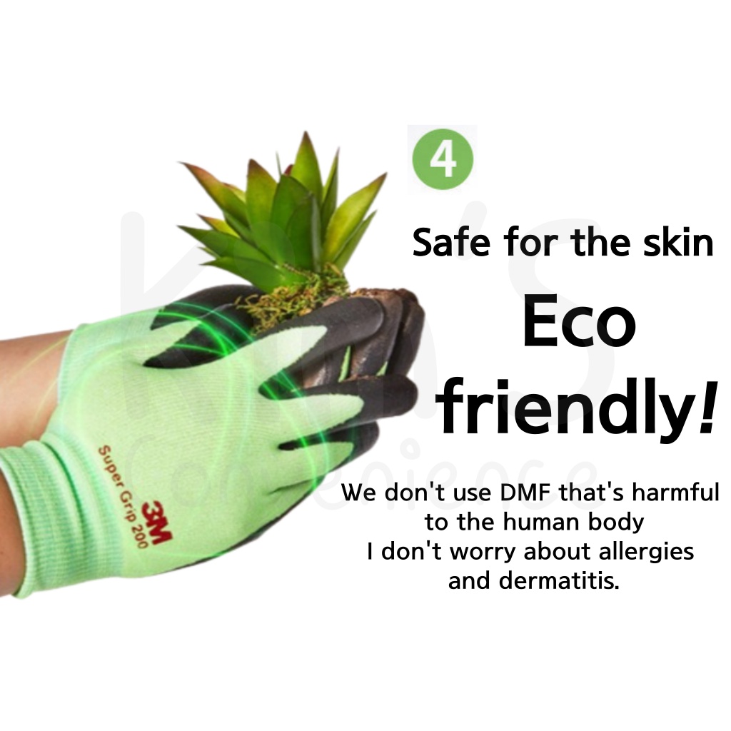 3m Super Grip 200 ถุงมือ 4 สี 3 ขนาด (S M L) Super Nitrile NBR เคลือบโฟม ผลิตในเกาหลี ไซต์ ...