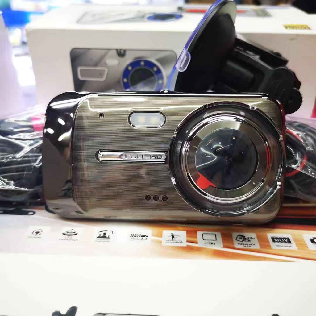 （รับประกัน 1 ปี）CAR DVR DASH CAM กล้องติดรถยนต์ หน้าหลัง FULL HD 1080P ...