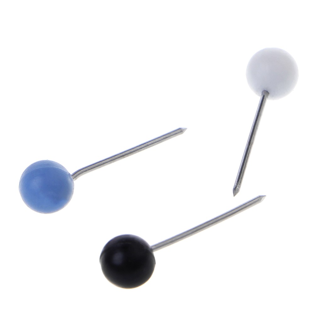 10 Colors Push Pins Round Plastic Head With Steel Point Assorted ...