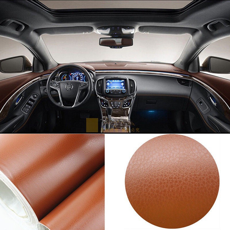 Car Interior Vinyl Sticker DIY Leather Texture Dashboard Trim Wrap ...