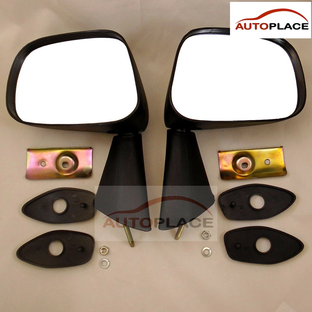 FOR TOYOTA HILUX PICKUP 4x4 DLX SR5 22R FENDER MIRROR WING SHAPE BLACK ...