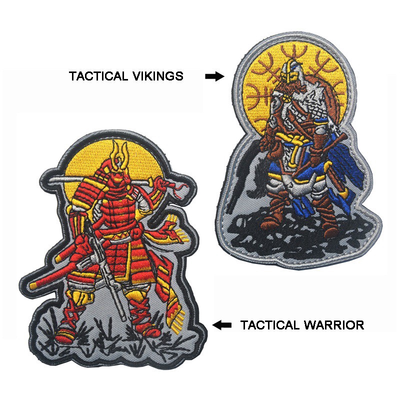 Japan Samurai Armour and Vikings Warrior Armour patch Military Tactical ...