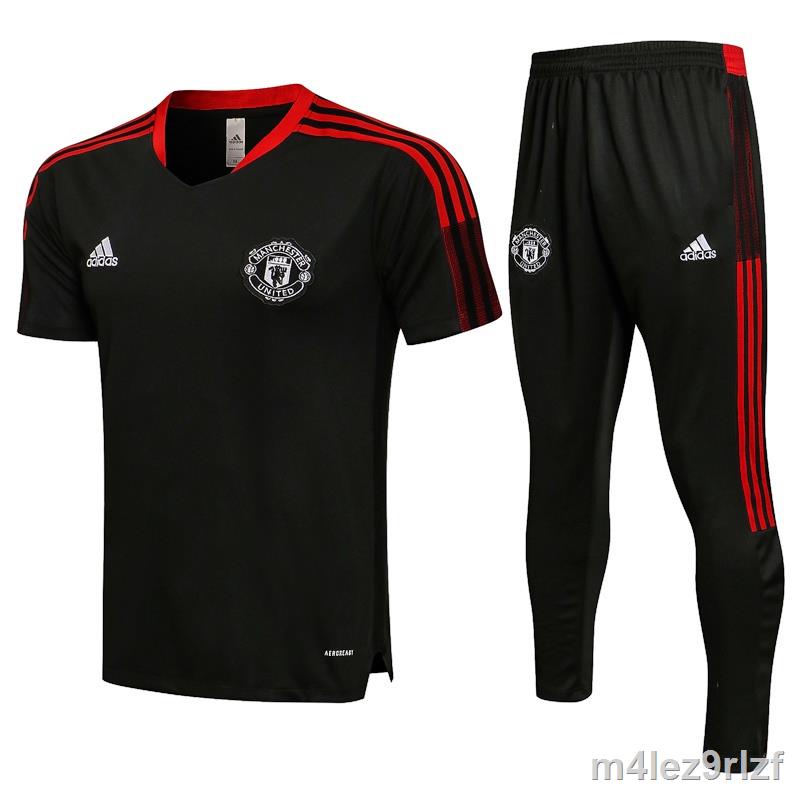 Manchester United Training Suit Pre-Match Jersey 21-22 Black Soccer ...