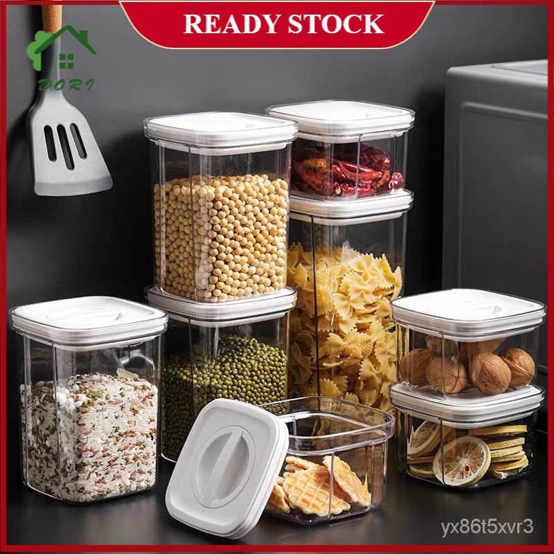 Kitchen Plastic Airtight Container Food Storage Containers Transparent ...