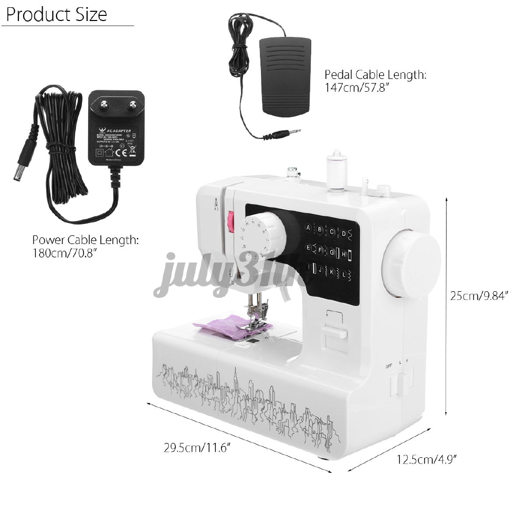 OEASY Electric Embroidery 12-Stitch Household Elec Sewing Machine ...