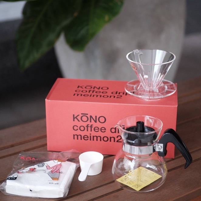 [KURASU] - KONO Meimon 2 person coffee dripper set - Black handles ...