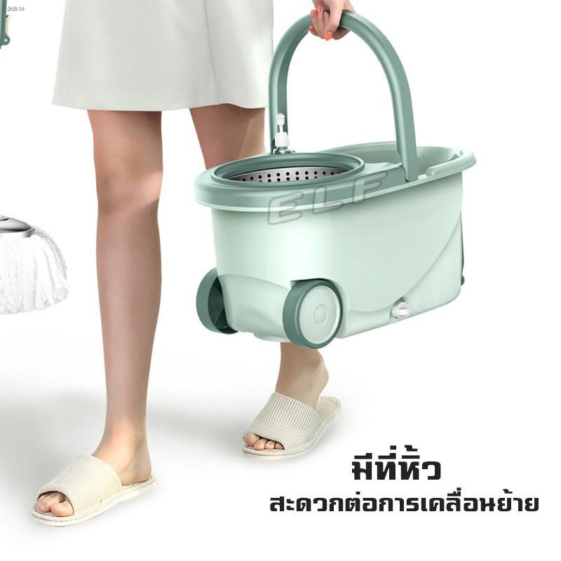☼ELF Spin Mop ถังถูพื้น พร้อมผ้า 2 ผืน + ขวดปั้ม ไม้ถูพื้น หมุนได้ 360 องศา มีทั้งหมด 3 รุ่น ไม้ ...