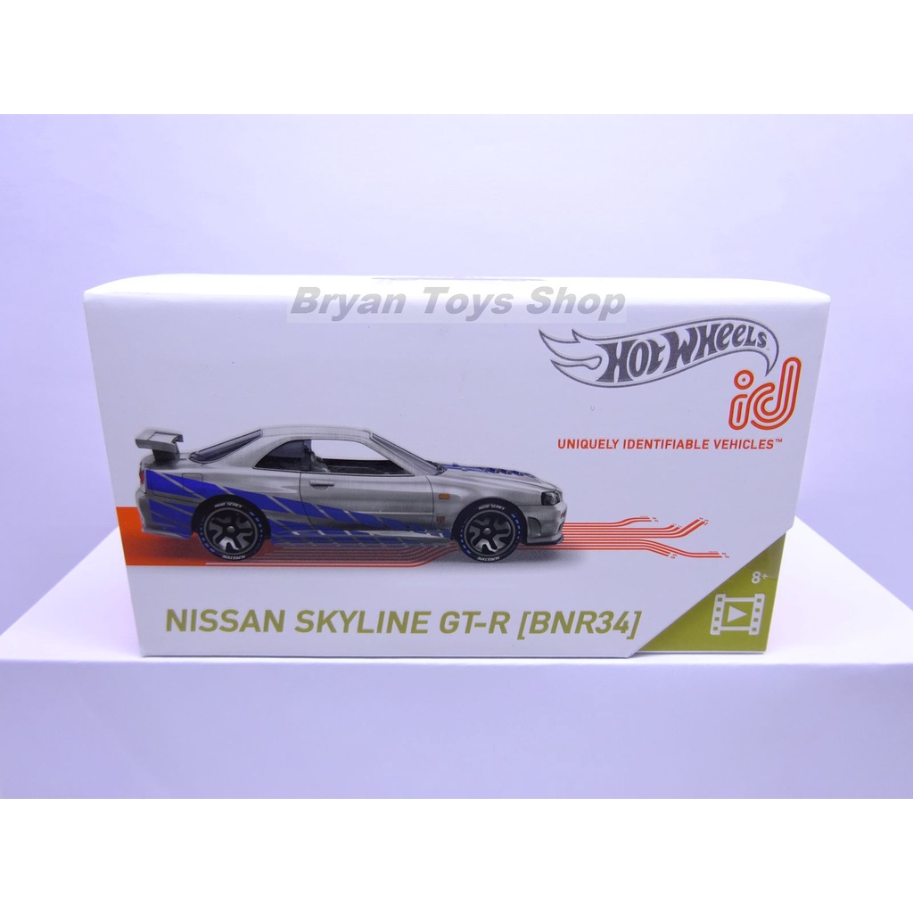 Hot Wheels ID Nissan Skyline GT-R (BNR34) Silver - Racing Car Toys 8YAY ...
