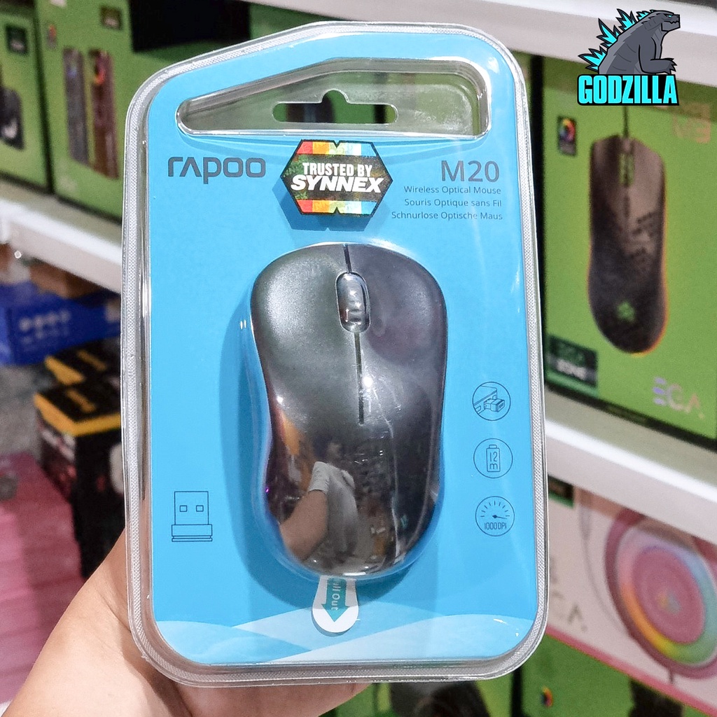Rapoo M20 เม้าส์ไร้สาย (MSM20-BK) | Shopee Thailand