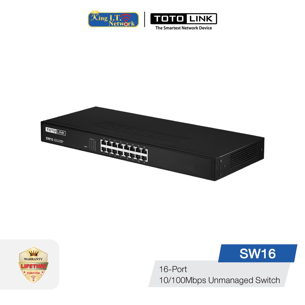 TOTOLINK (SW16) 16-Port 10/100Mbps Unmanaged Desktop/Rack-mount Switch ...