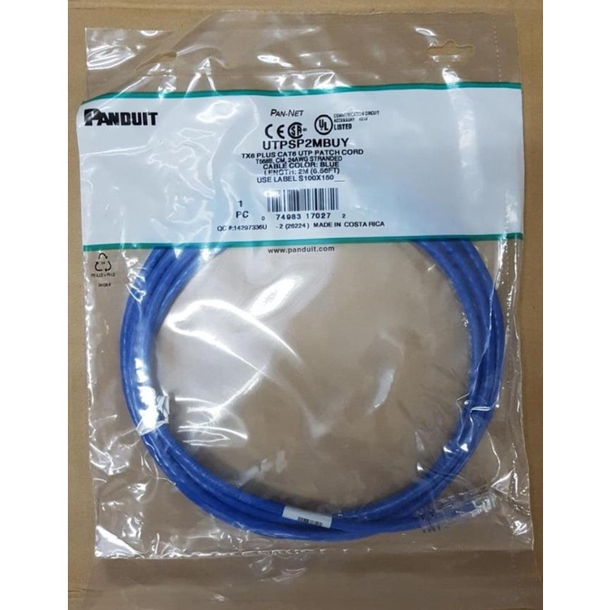 Panduit Utpsp2 แผ่นแพทช์ซื้อ Cat6 Cat.6 2 เมตร สีฟ้า - nurmiapriuy.th ...