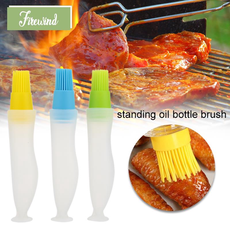 FIRE Oil Brush BBQ Oiler Kitchen Home Silicone Oil Bottle Environmental ...