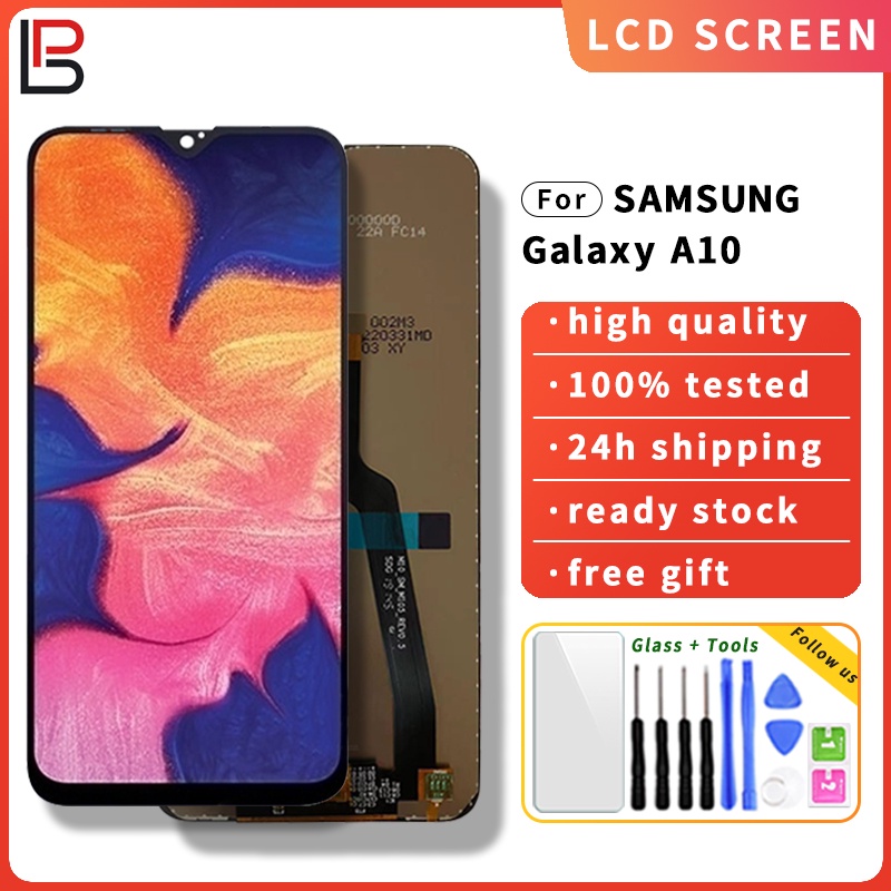 อะไหล่หน้าจอสัมผัสดิจิทัล LCD แบบเปลี่ยน สําหรับ SAMSUNG Galaxy A10 ...