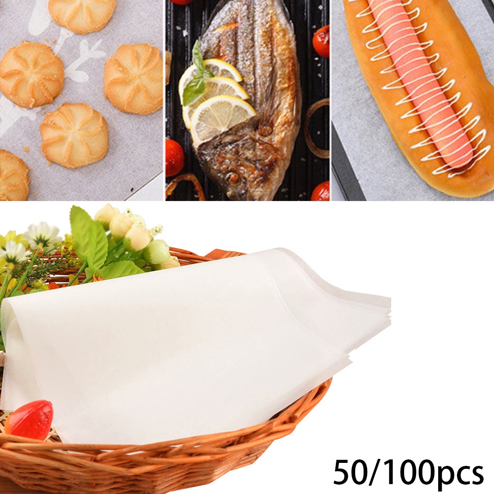 Baking Paper Bread Oil Absorption Pastries Liners Party 50100pcs ...