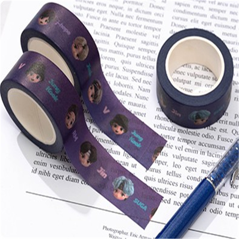 KPOP BTS BT21 Masking Washi Tape DIY Adhesive Tapes Stickers qlBg ...