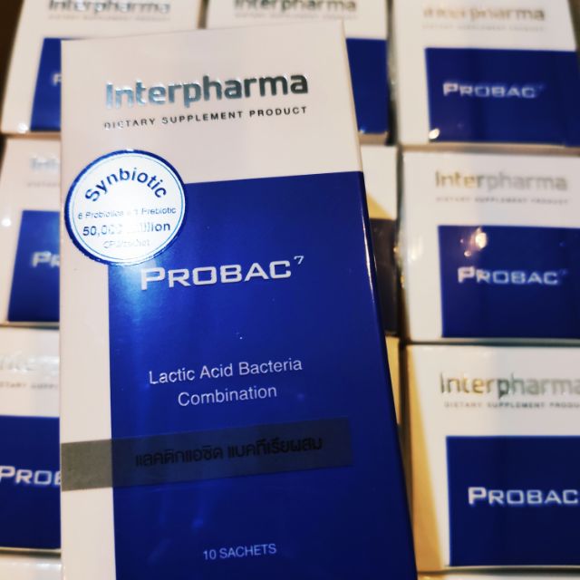 exp 10/23 PROBAC7 โปรแบค 10 ซอง Interpharma โปรไบโอติก แบคทีเรีย ...