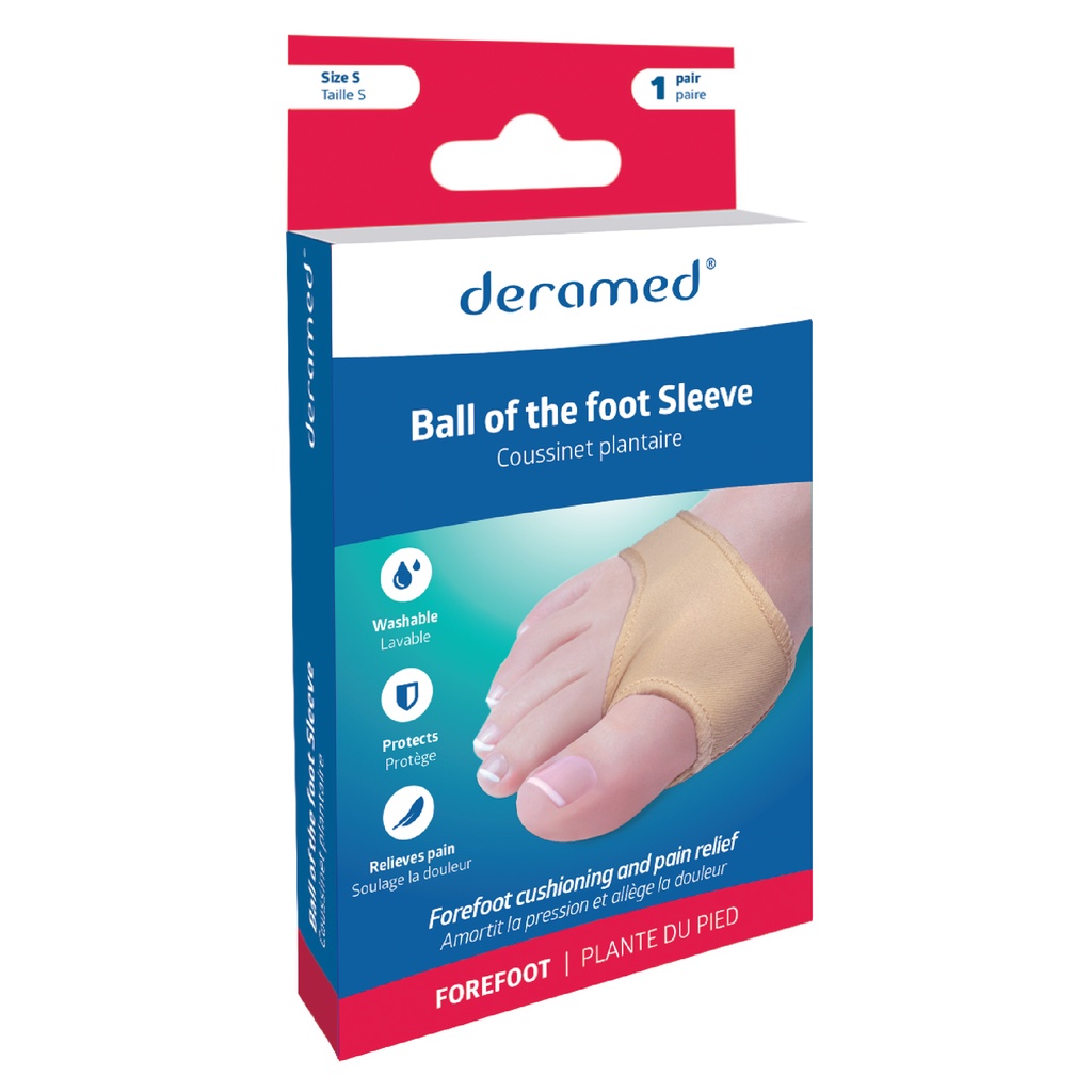 Deramed Footcare ผ้ายืดสวมเท้าด้านหน้า มีเจลด้านในช่วยลดเเรงกระแทก ...