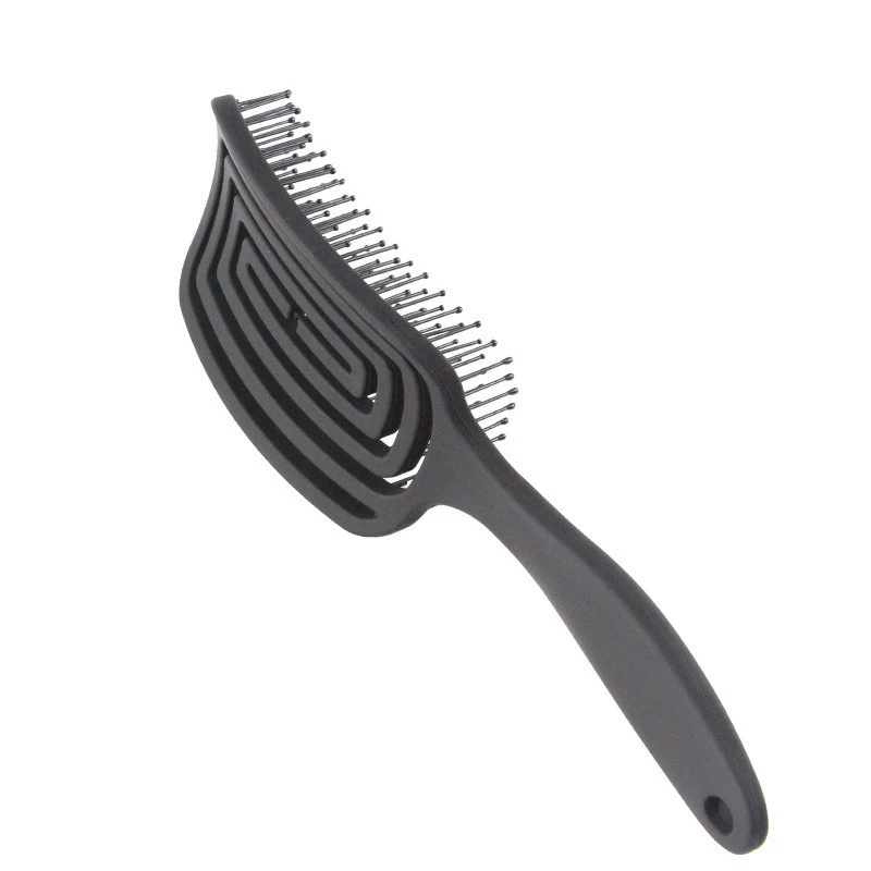 Professional Detangler Bristle Hollow Scalp Message Big Hair Comb ...