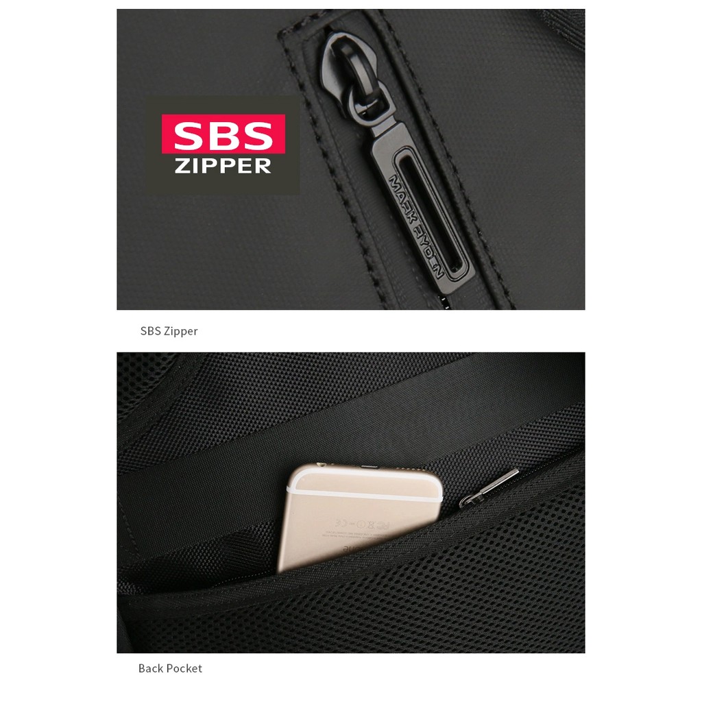 Mark Ryden 6768 Stylish laptop backpack with front EVA reinforced and ...