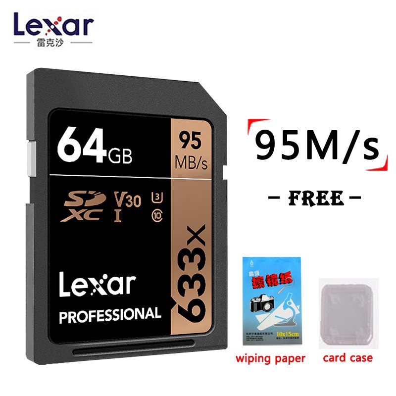 Lexar Genuine 95MBs 633x SD Card 32GB 128GB Flash Card SDHCSDXC U3 ...