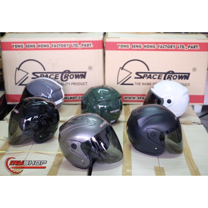 หมวกกันน็อค รุ่น COSMO ใหม่ล่าสุดจากค่าย SPACE CROWN ใบใหญ่ ใส่สบาย หัว ...