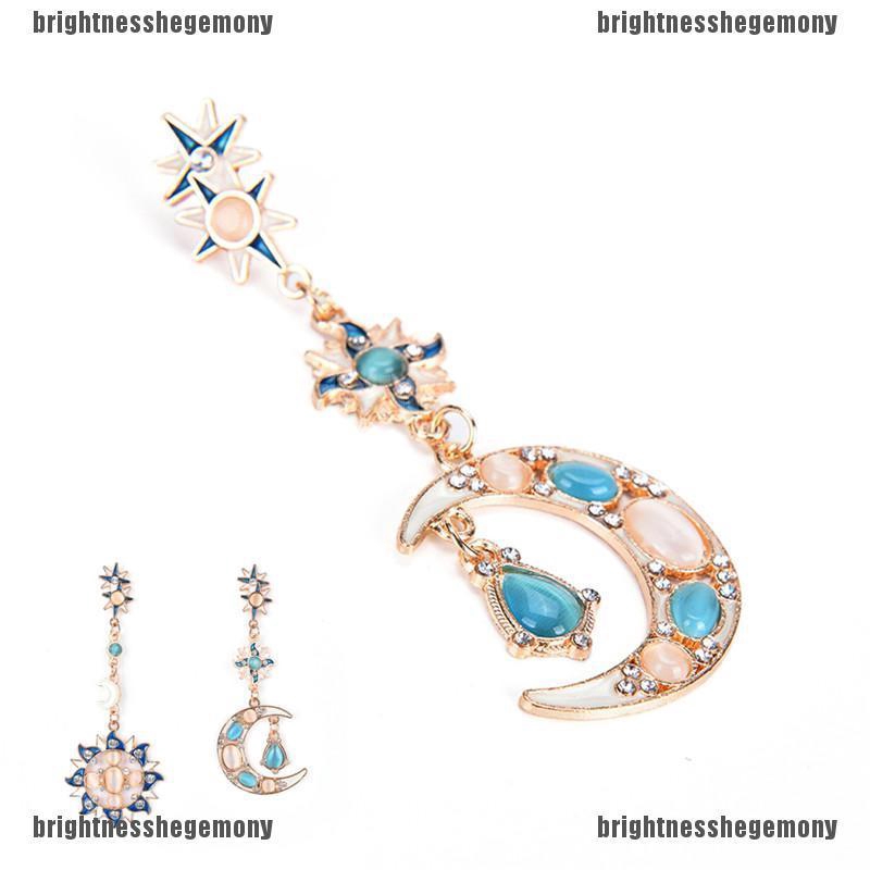 BMTH Star Sun Moon Rhinestone Stud Dangle Earrings Factoryoutlet adore ...
