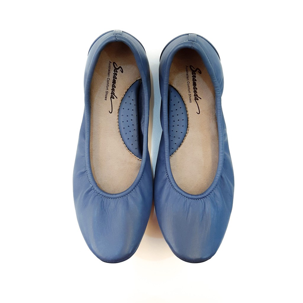 Saramanda รุ่น 182028 รองเท้าผู้หญิง แฟลตบัลเล่ต์พับได้ หนังแท้ มี 7 สี ...