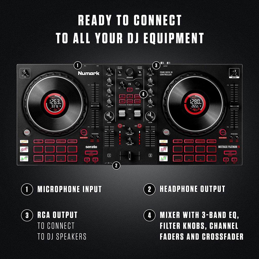 Numark Mixtrack Platinum FX เครื่องเล่นดีเจคอนโทรลเลอร์ DJ Controller (ProPlugin) - proplugin ...