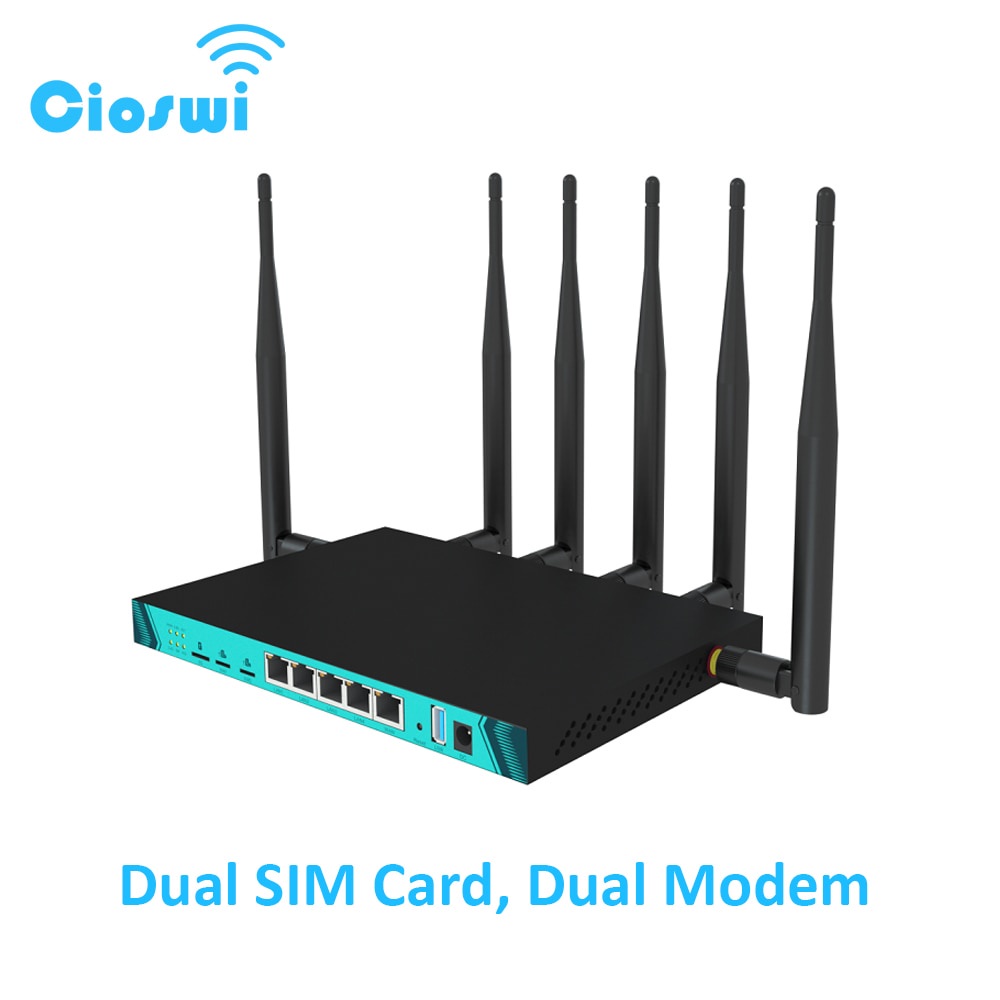 Cioswi WG1602 Gigabit Router Dual SIM Card Multi-Mode Intelligent 1200M ...