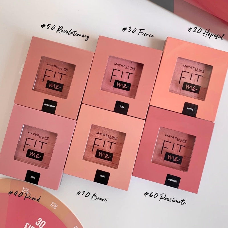 บลัชใหม่ 6 เฉดสี Maybelline Fit Me Blush บลัชสีชัด ติดทนมากกก ปัดแล้ว ...