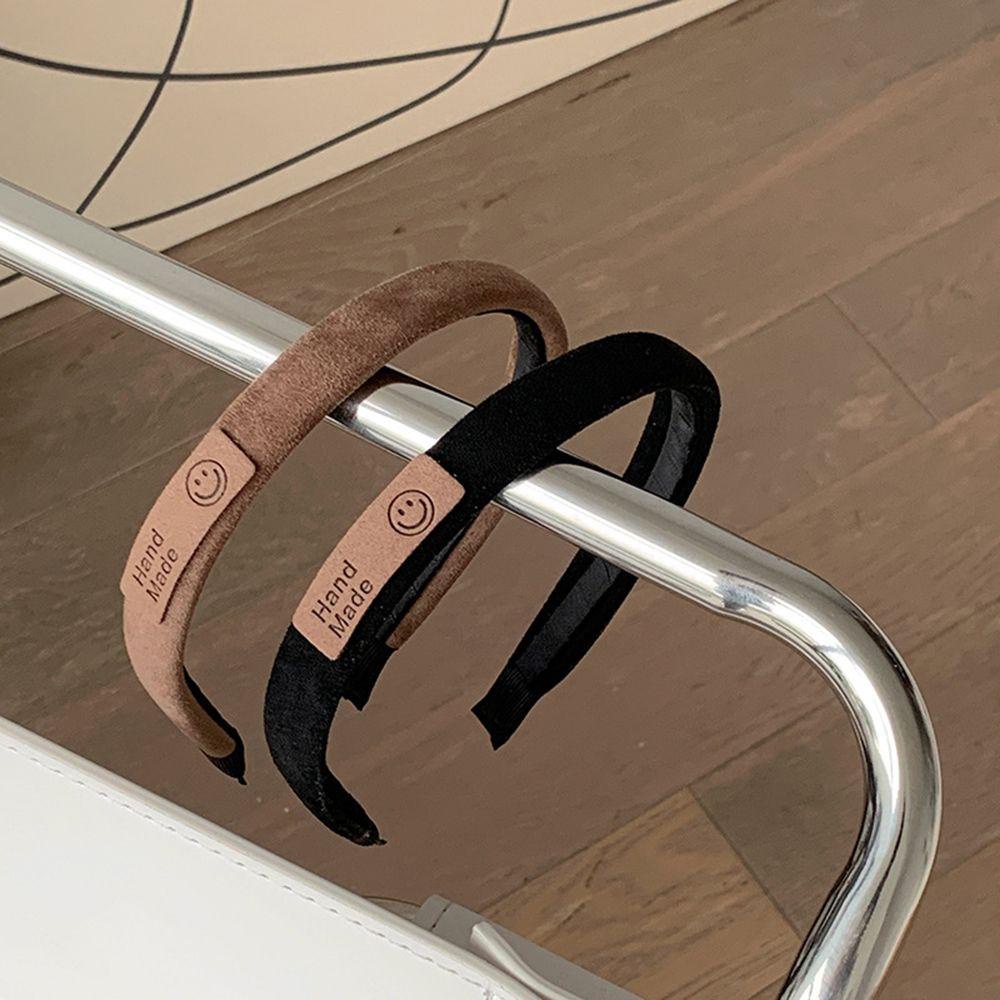 MENGXUAN Cute Flocking Hairbands Retro Korean Style Smile Face Hair ...