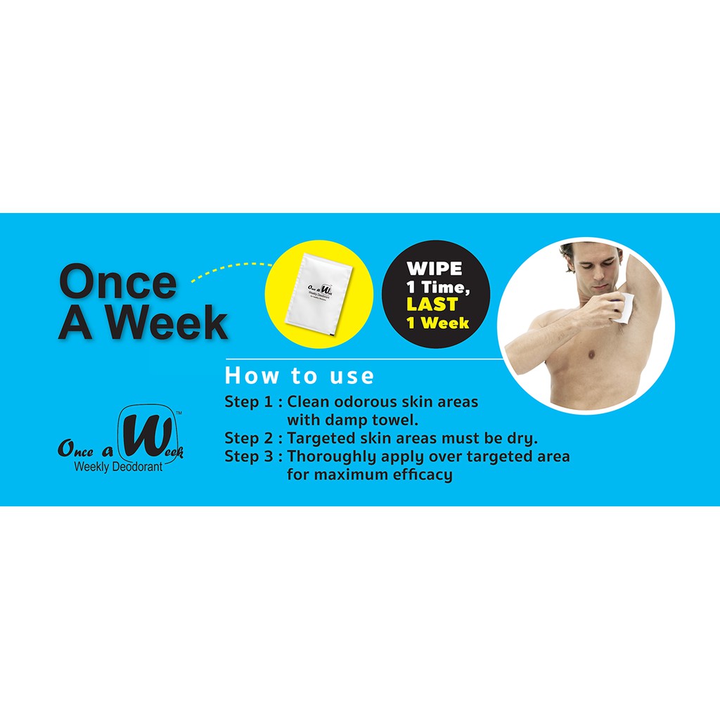 *Zero Odour 120hours* *Once A Week (OAW) Weekly Deodorant 3's Eliminate ...